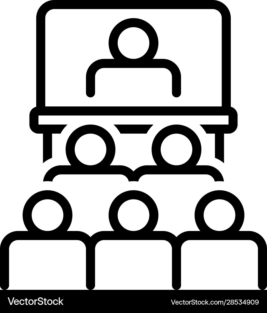 Audience in presentation of business Royalty Free Vector