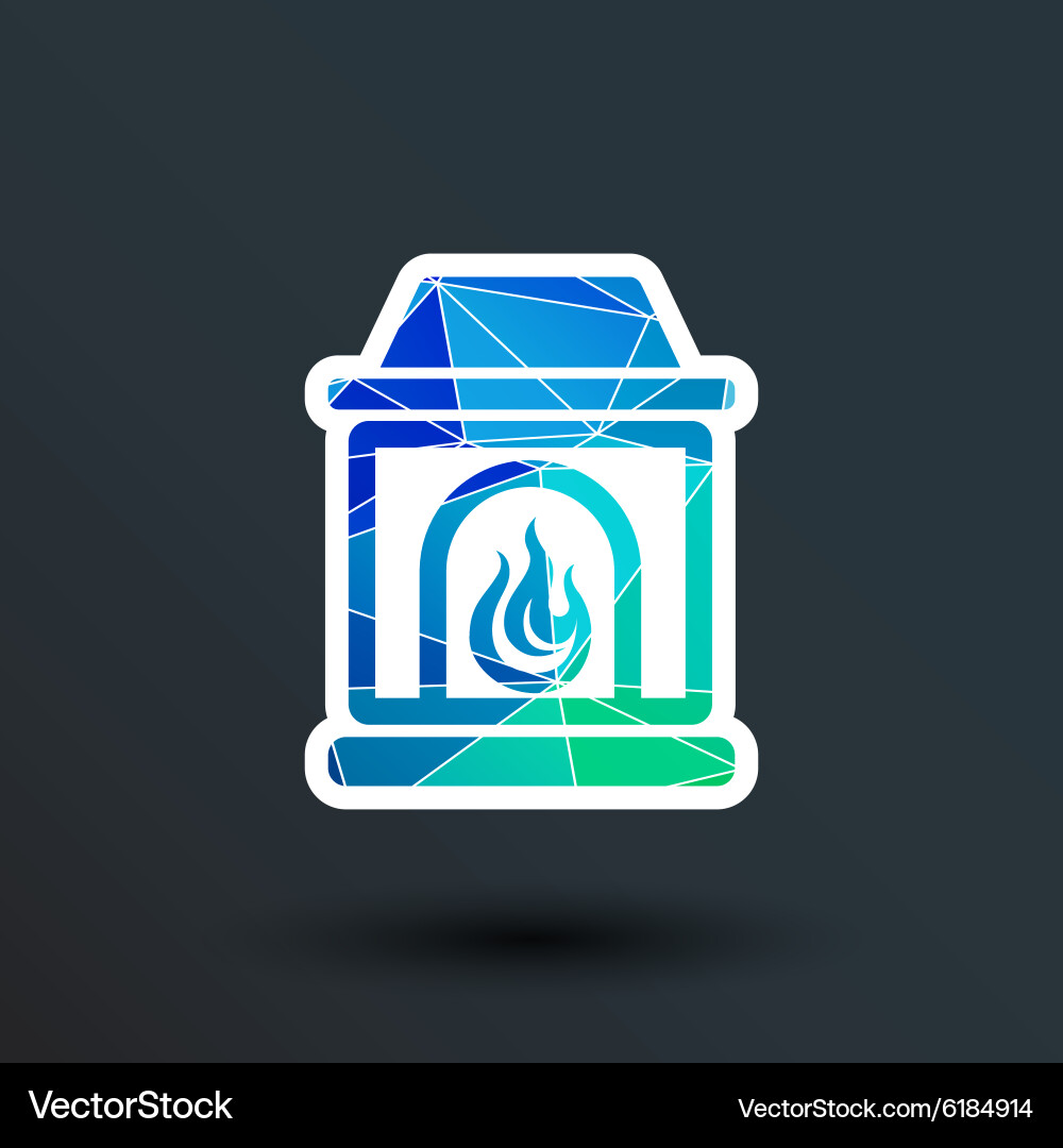 Fireplace icon button logo symbol concept Vector Image