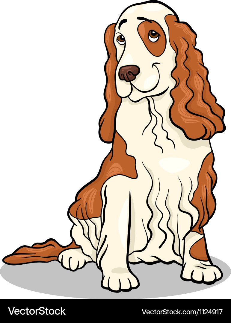 Cocker spaniel dog cartoon Royalty Free Vector Image
