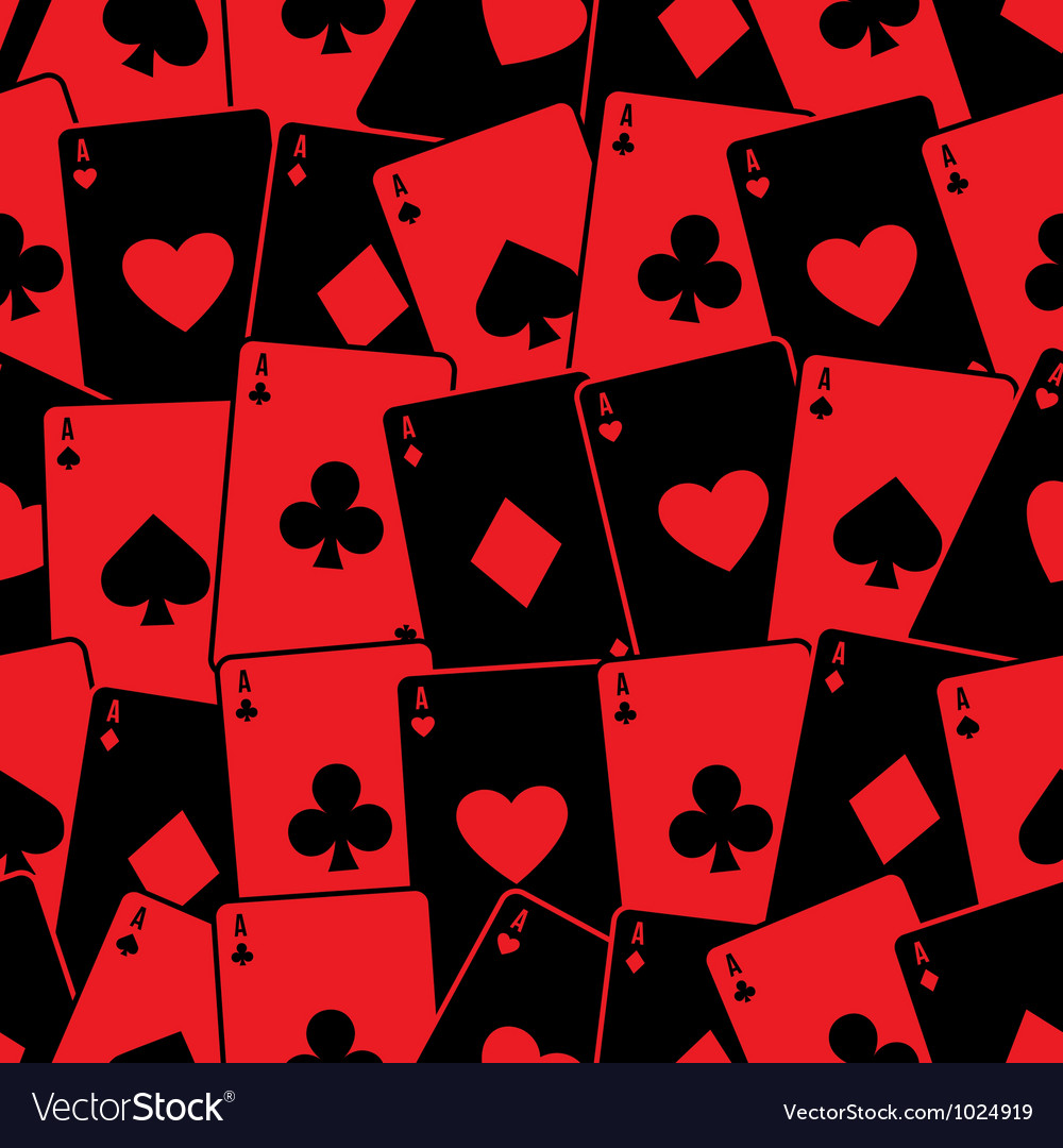 Playing cards seamless background pattern Vector Image