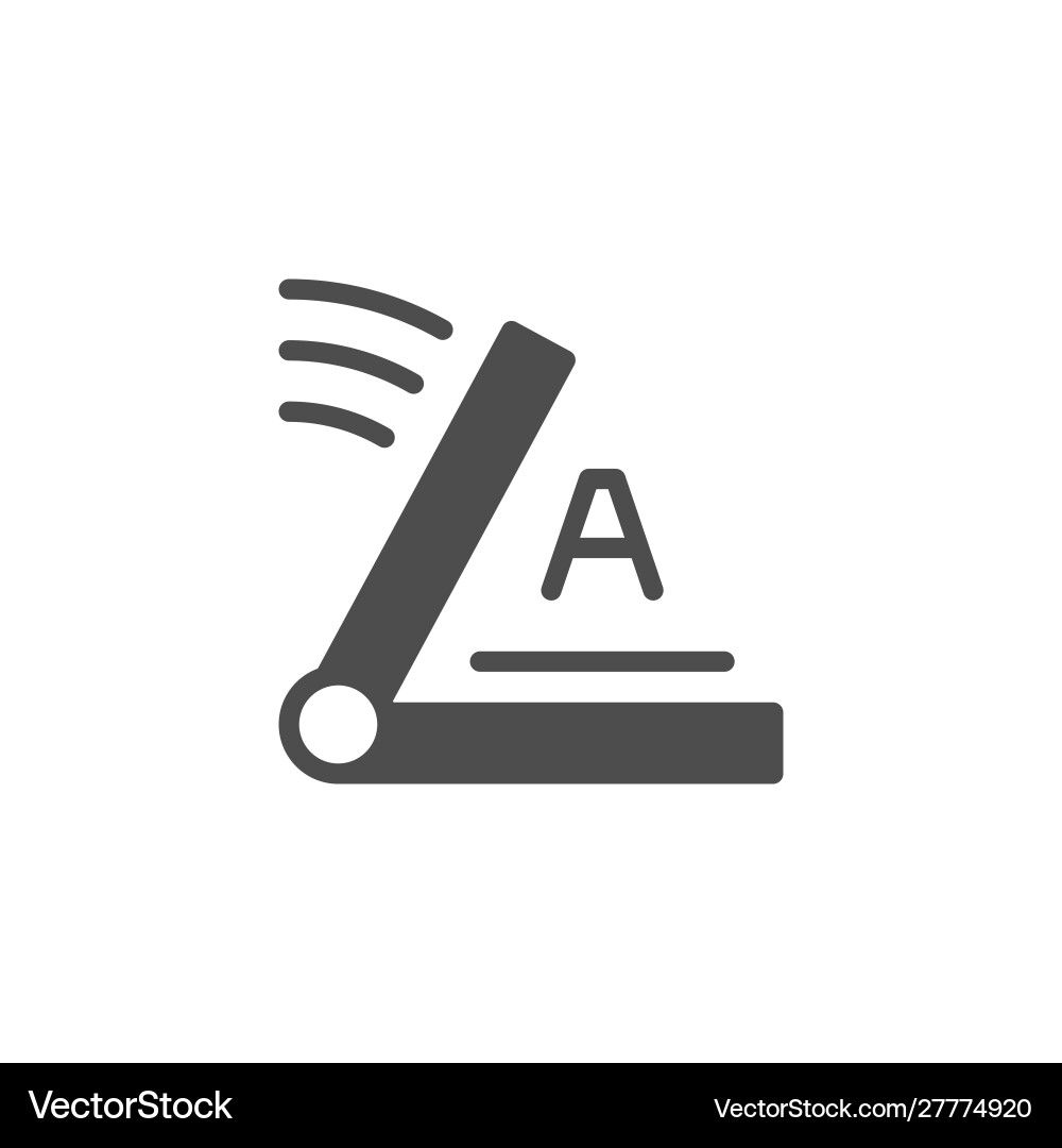 Screen printing equipment glyph icon Royalty Free Vector