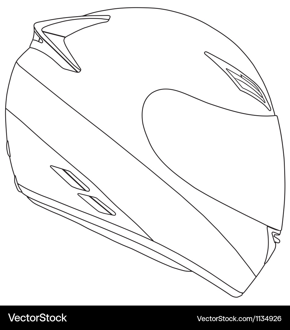 Motorbike racing helmet Royalty Free Vector Image