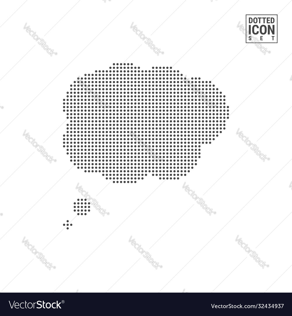 Chat cloud dot pattern icon cloud dotted Vector Image