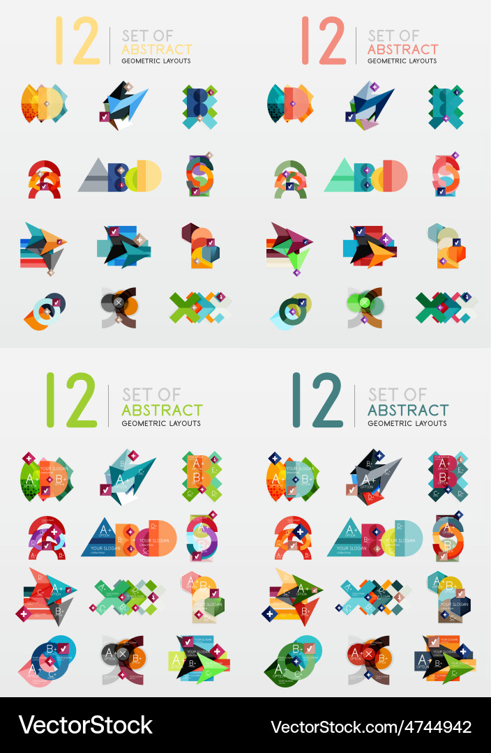 Modern geometric design temlates universal Vector Image