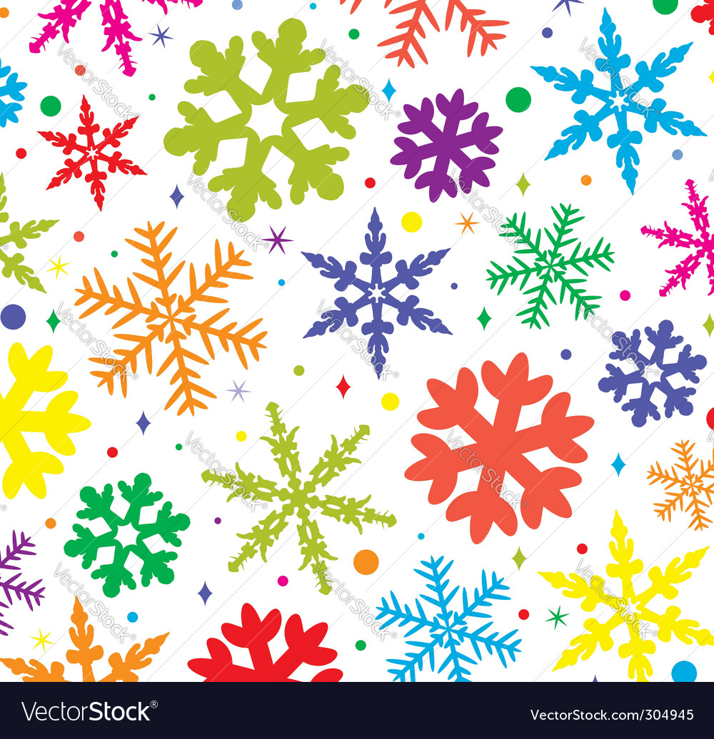 Colorful snowflakes Royalty Free Vector Image - VectorStock