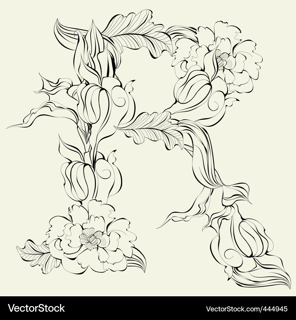 Letter r Royalty Free Vector Image - VectorStock