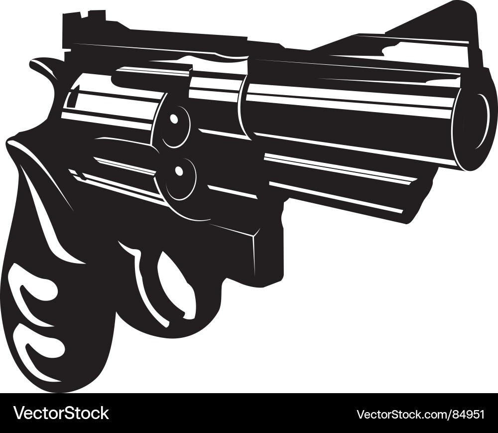 Revolver Royalty Free Vector Image - VectorStock