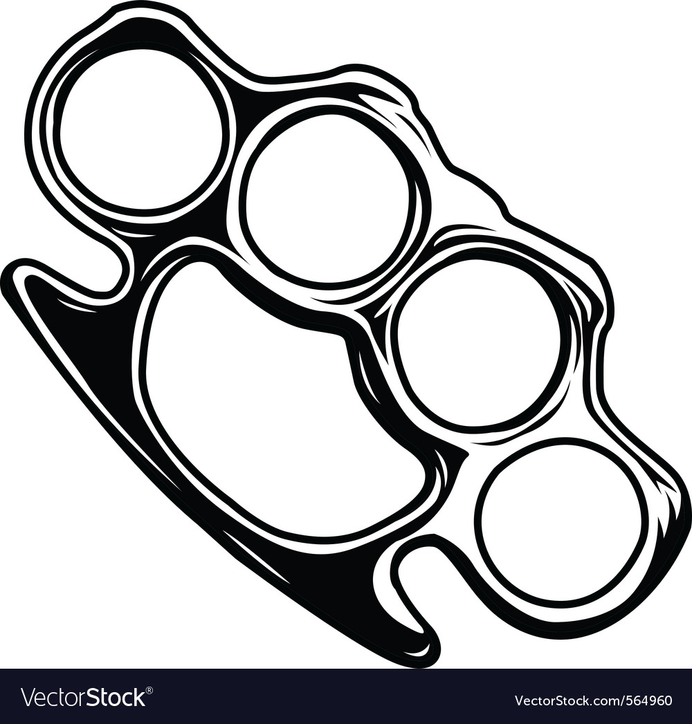 Brass knuckles Royalty Free Vector Image - VectorStock