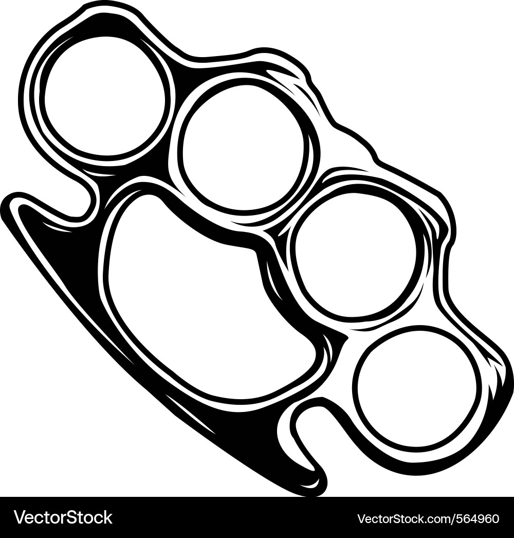 Brass knuckles Royalty Free Vector Image - VectorStock