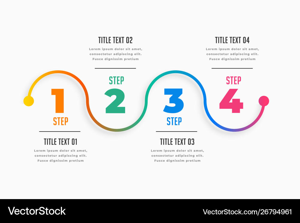 Four steps infographic timeline template Vector Image
