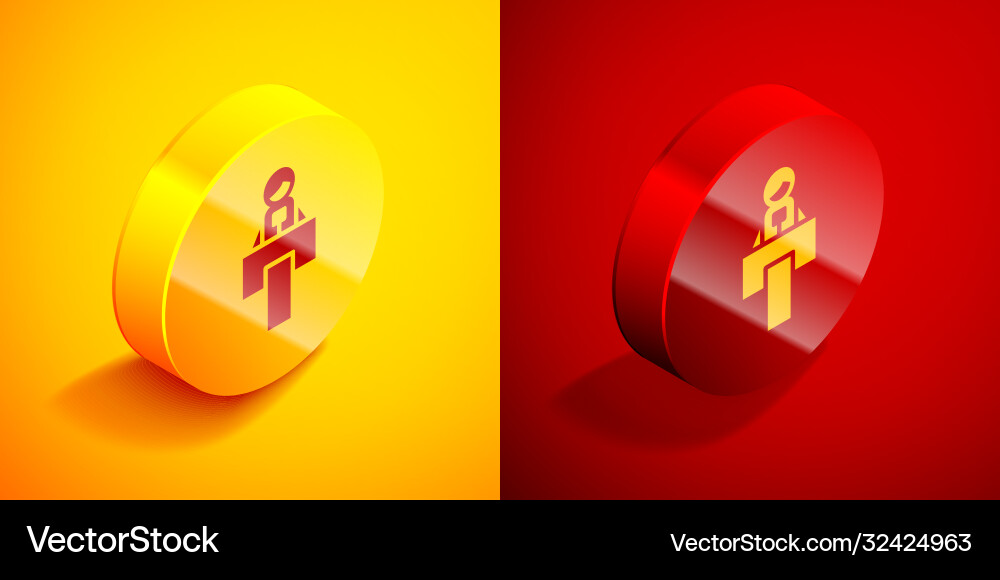Isometric stage stand or debate podium rostrum Vector Image