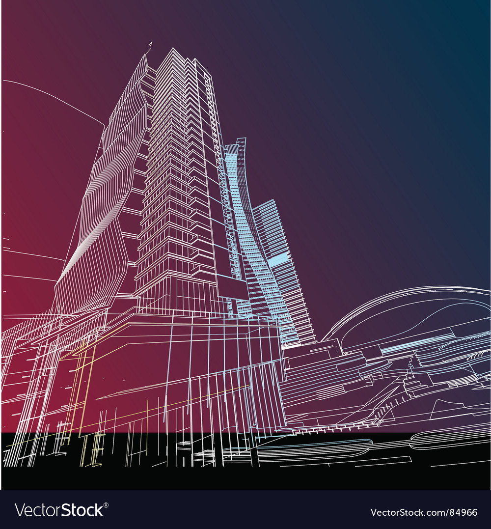 Future building Royalty Free Vector Image - VectorStock