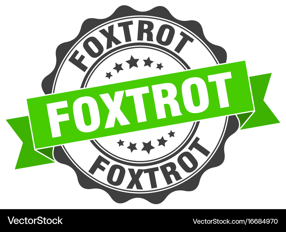 Foxtrot stamp sign seal Royalty Free Vector Image