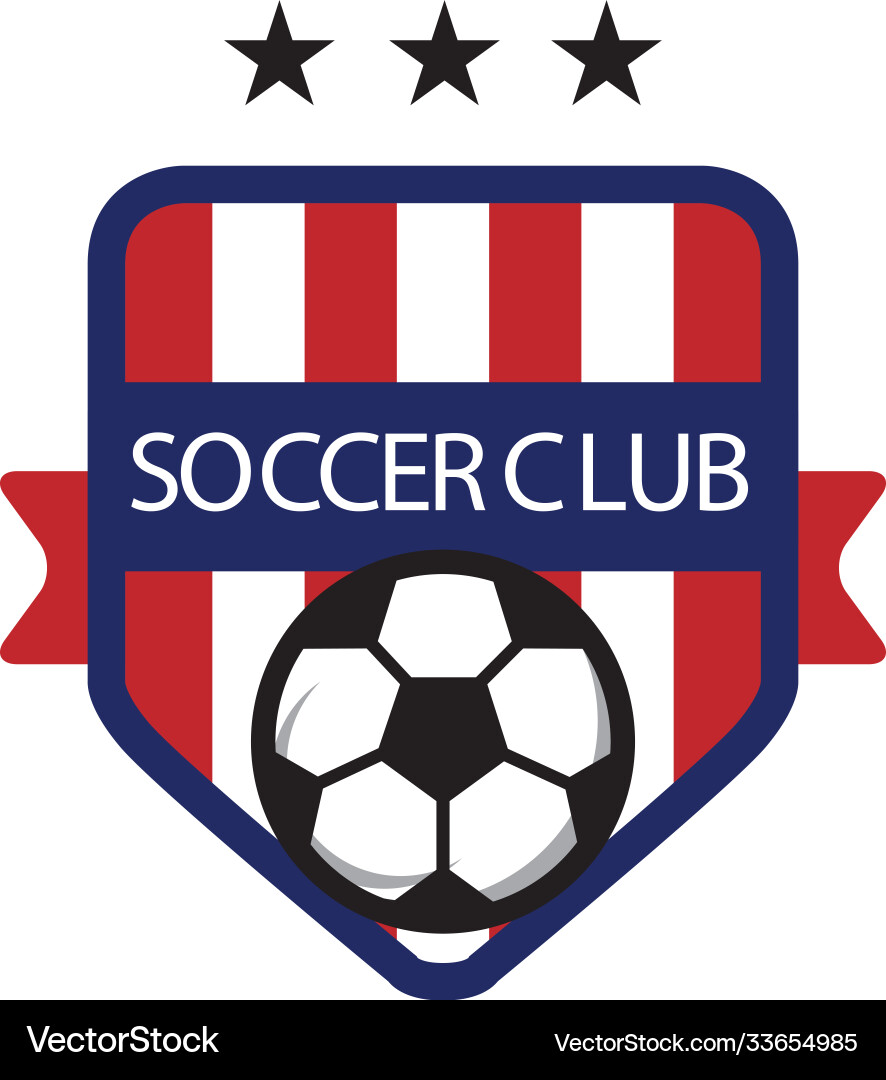 Soccer club logo template design Royalty Free Vector Image