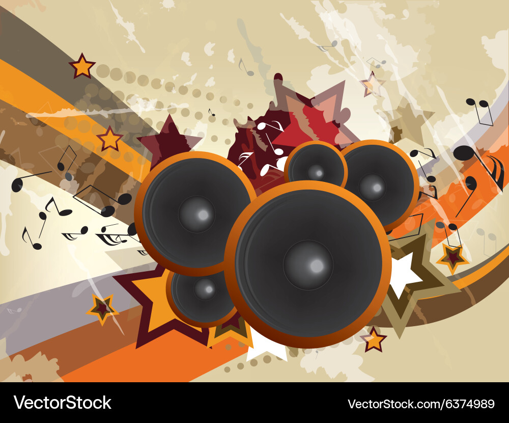 Abstract urban music background with grunge Vector Image