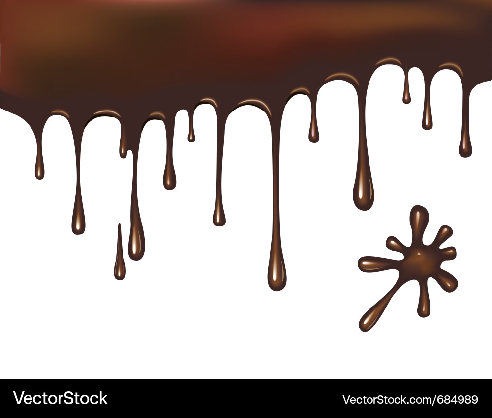 Chocolate drips Royalty Free Vector Image - VectorStock