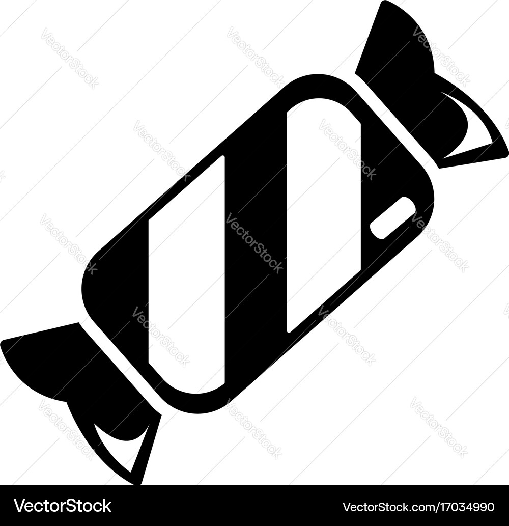 Candy icon simple black style Royalty Free Vector Image