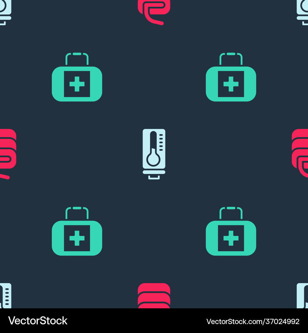 Set stone for curling meteorology thermometer Vector Image