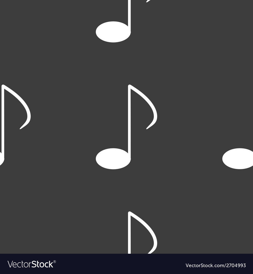 Music elements notes web icon flat design seamless