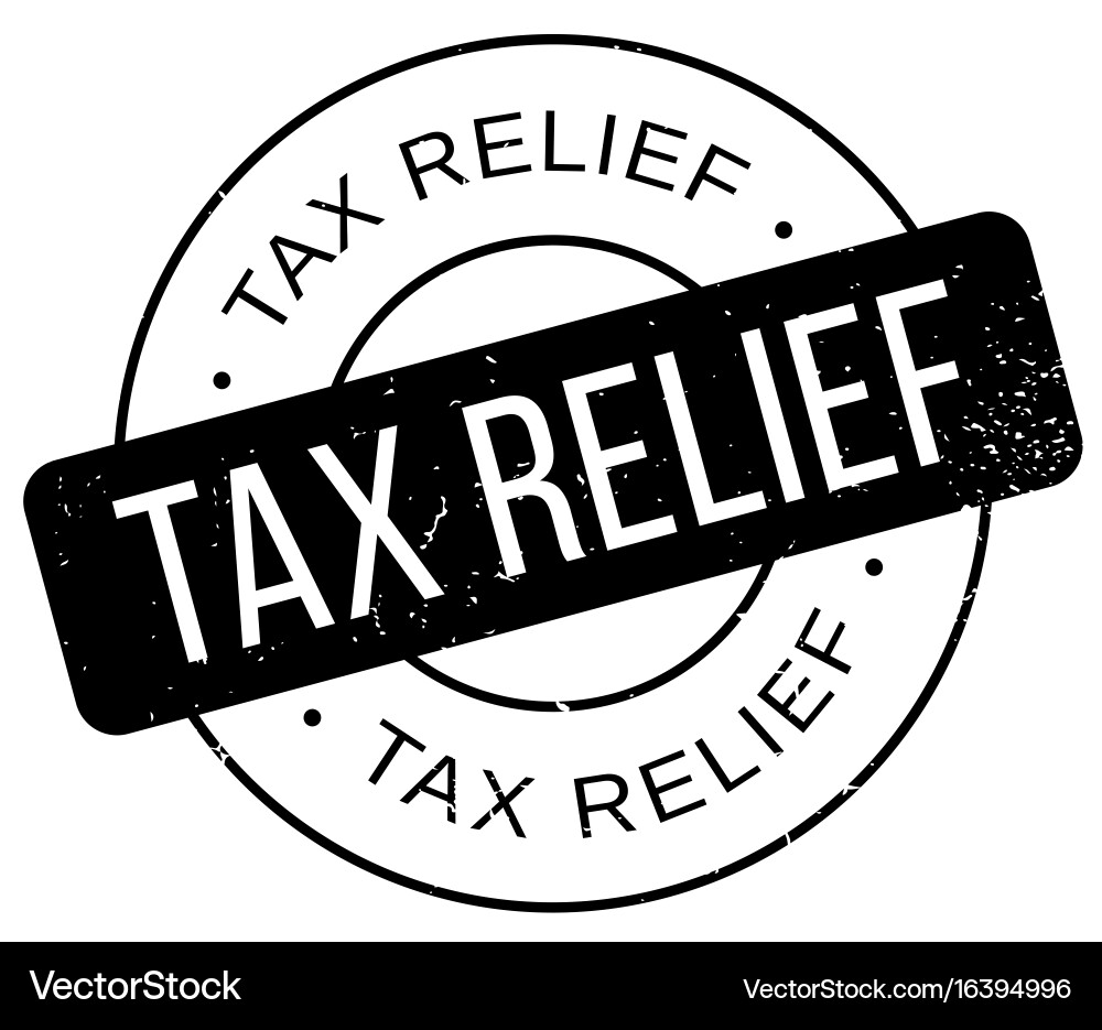 Tax relief rubber stamp Royalty Free Vector Image