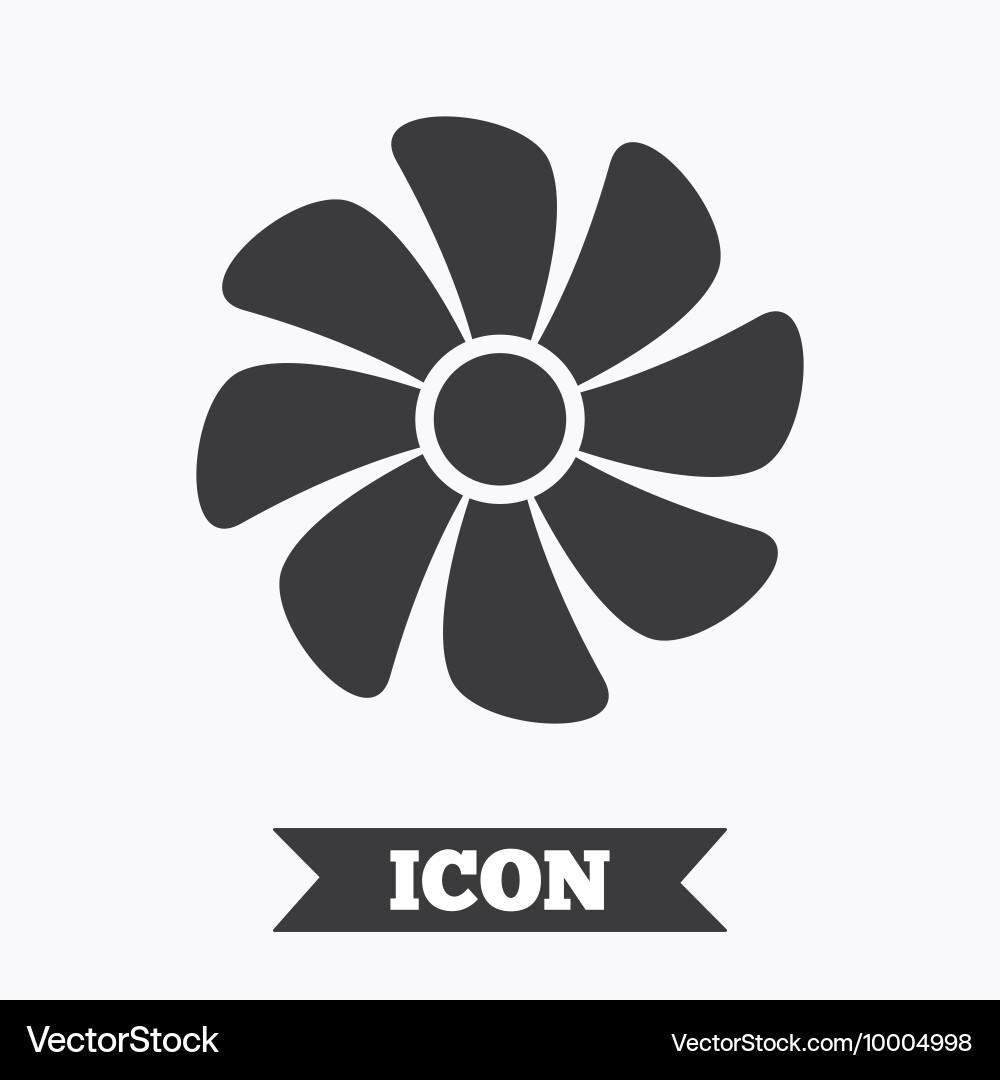 Ventilation sign icon Ventilator symbol Royalty Free Vector