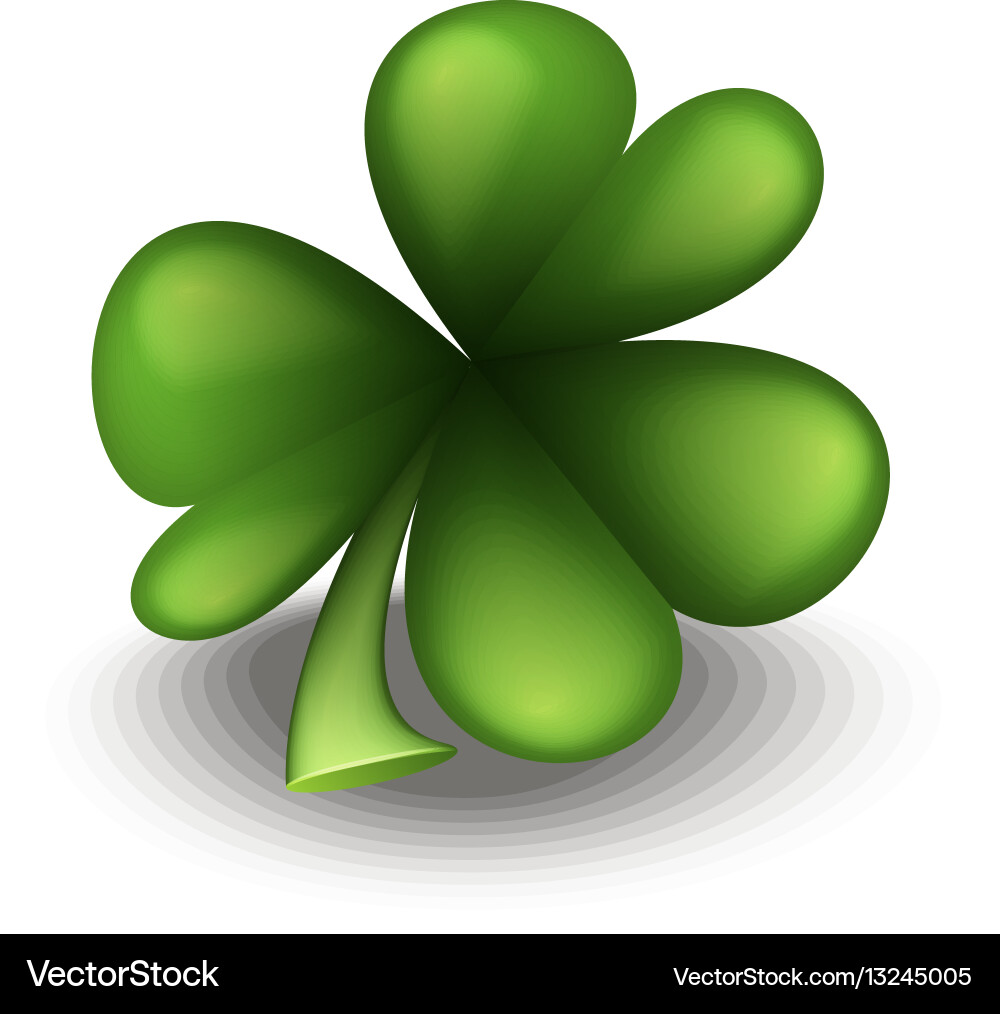 Green clover leaf Royalty Free Vector Image - VectorStock