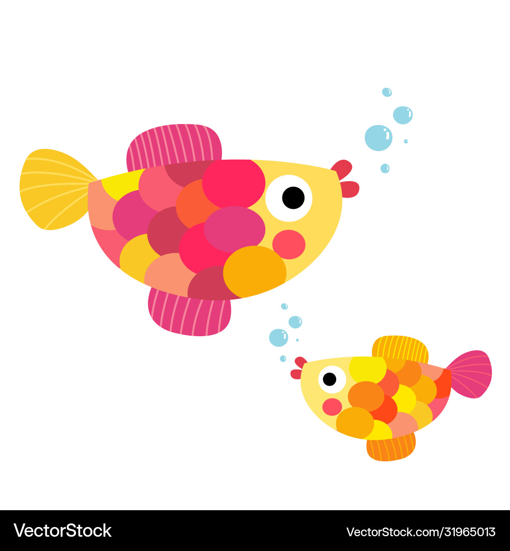Fish animal cartoon character Royalty Free Vector Image