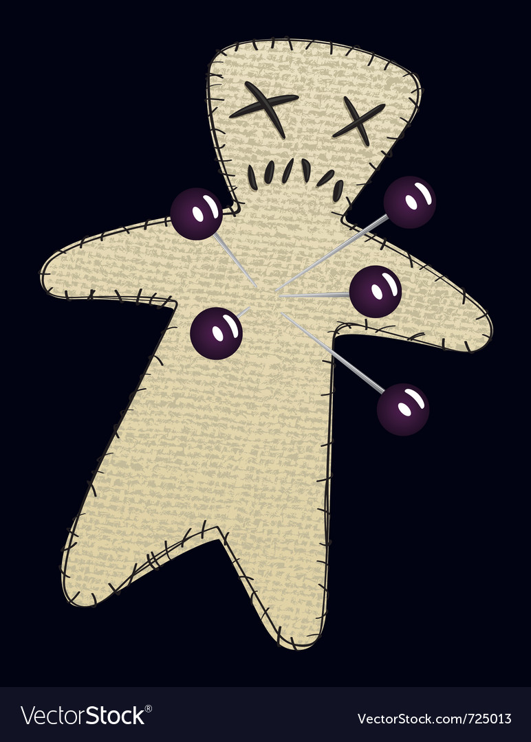 Voodoo doll three Royalty Free Vector Image - VectorStock