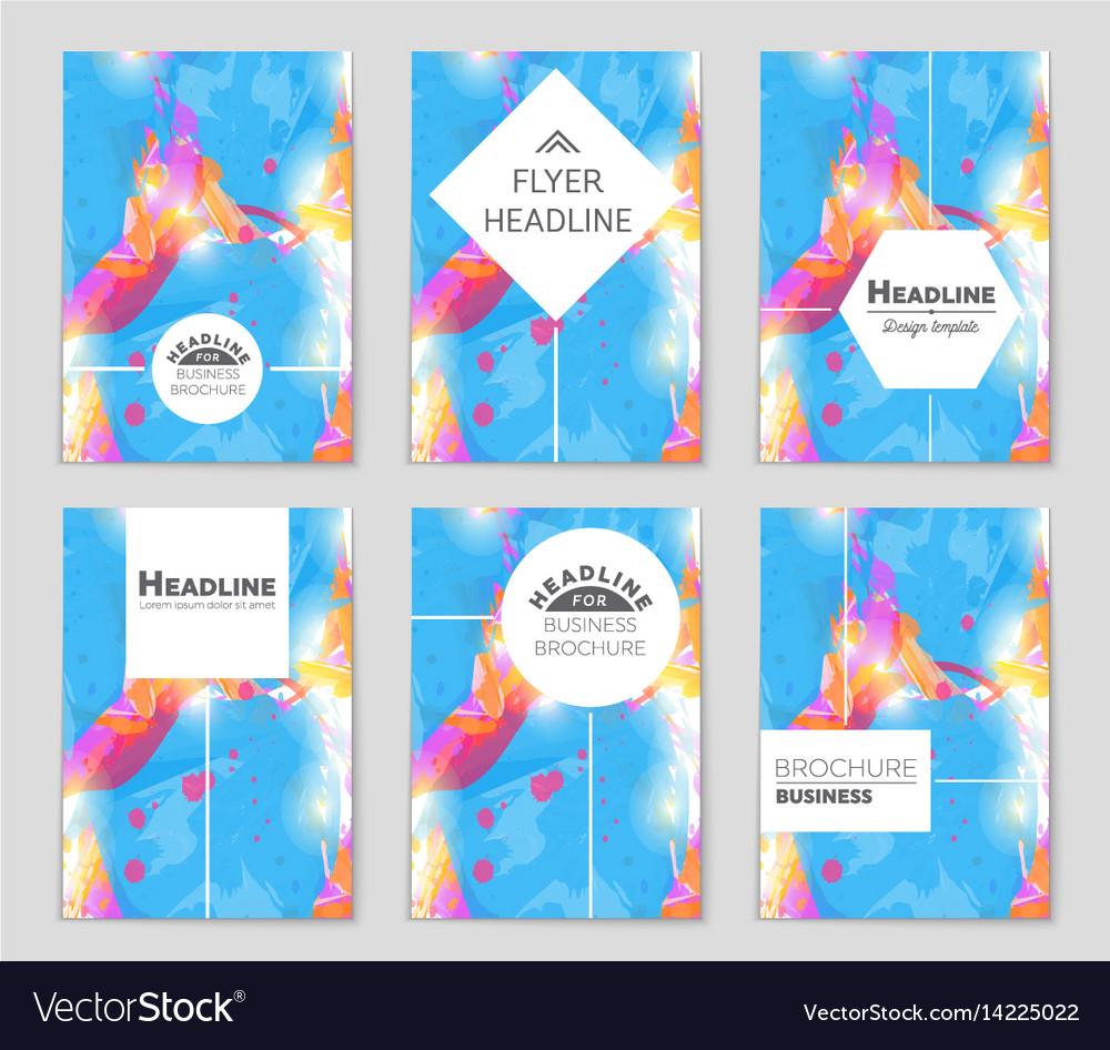 Abstract layout background set for art Royalty Free Vector