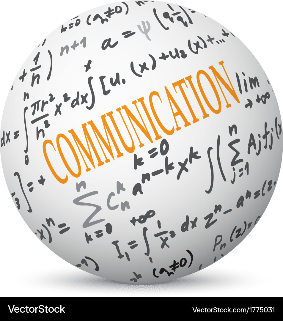 Communication concept with formulas Royalty Free Vector
