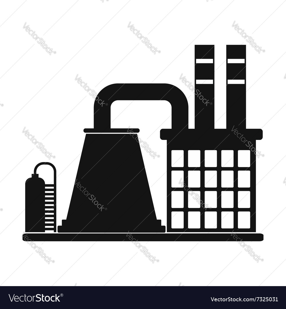 Mining processing plant icon Royalty Free Vector Image