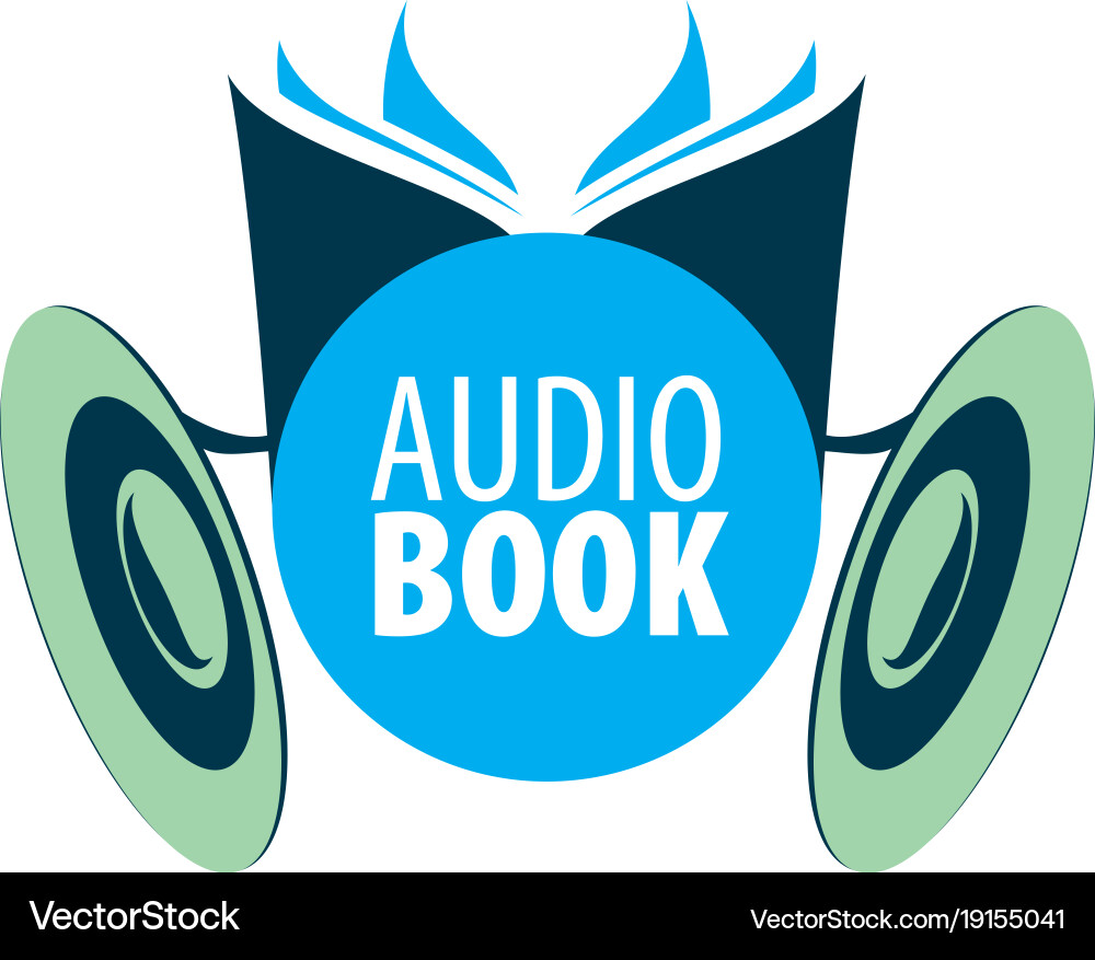 Audiobook logo template Royalty Free Vector Image