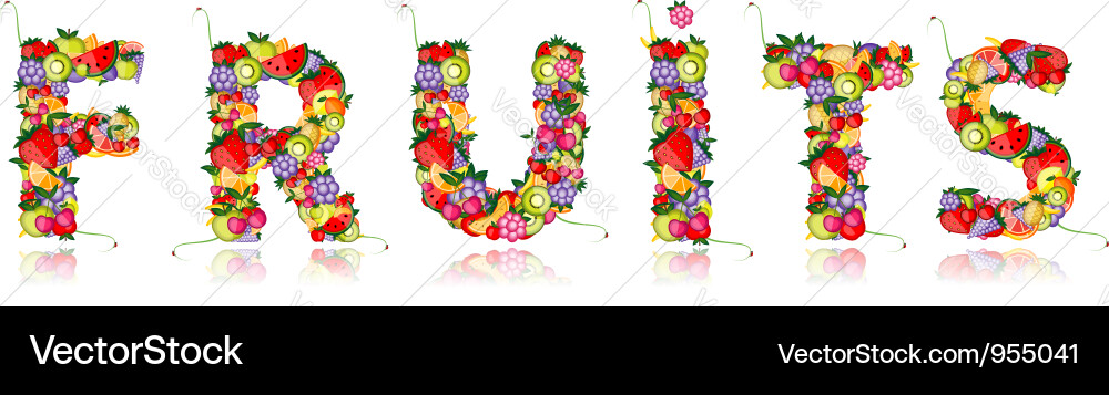 Fruit letter for your design Royalty Free Vector Image