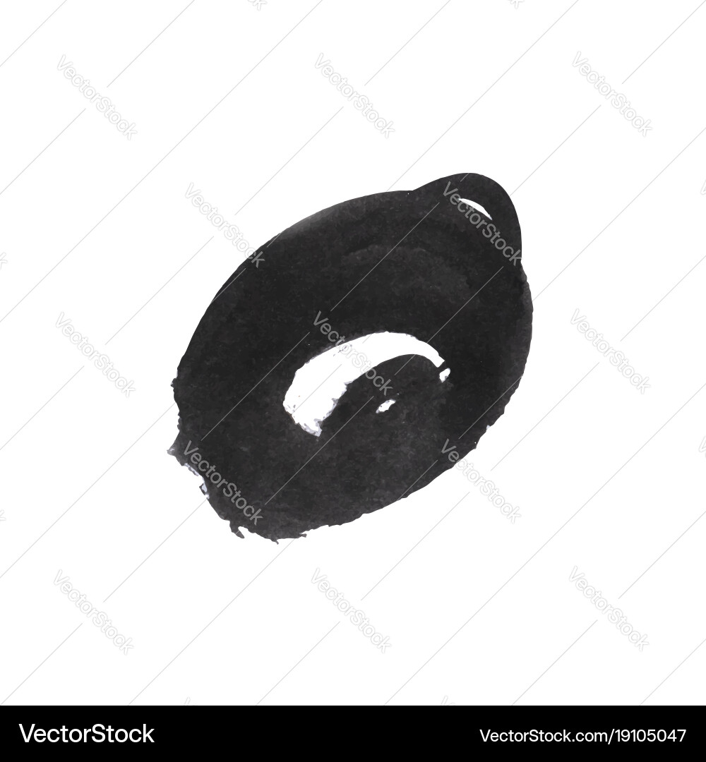 Grunge ink pen stroke Royalty Free Vector Image