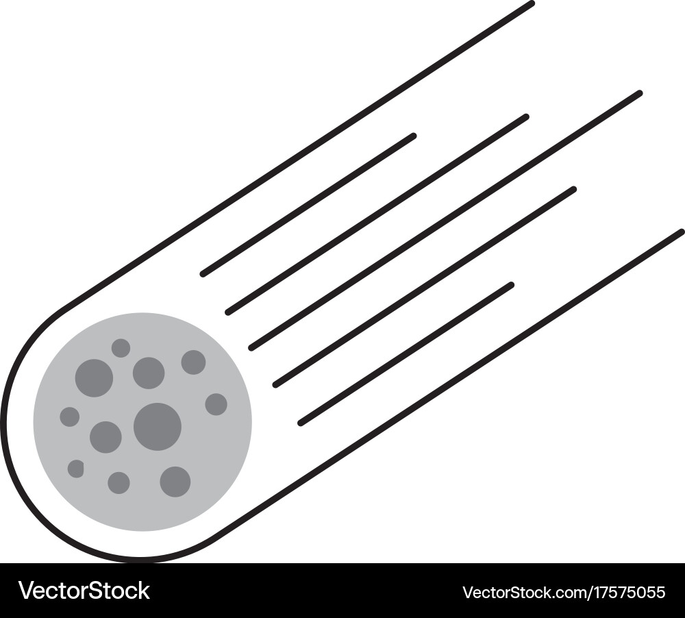Asteroid rock falling science meteorite nature Vector Image