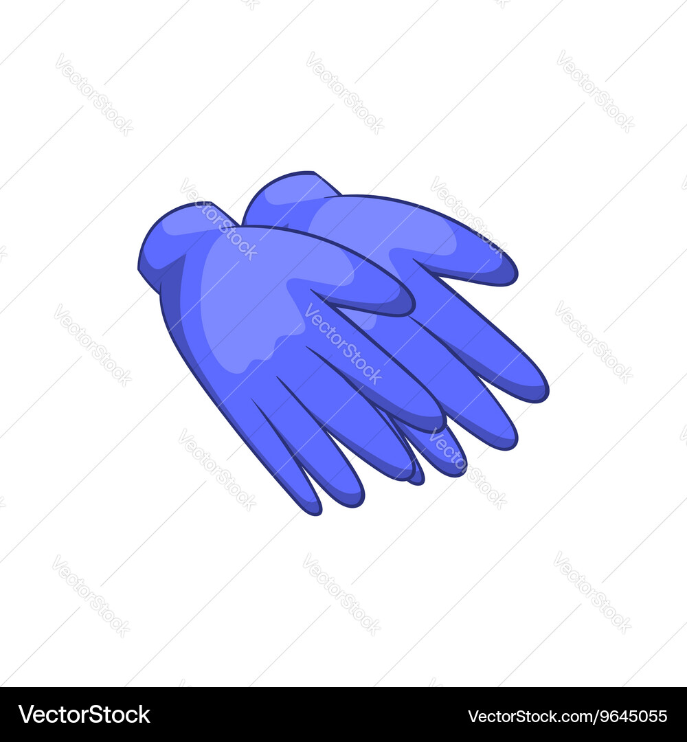 Rubber gloves icon cartoon style Royalty Free Vector Image