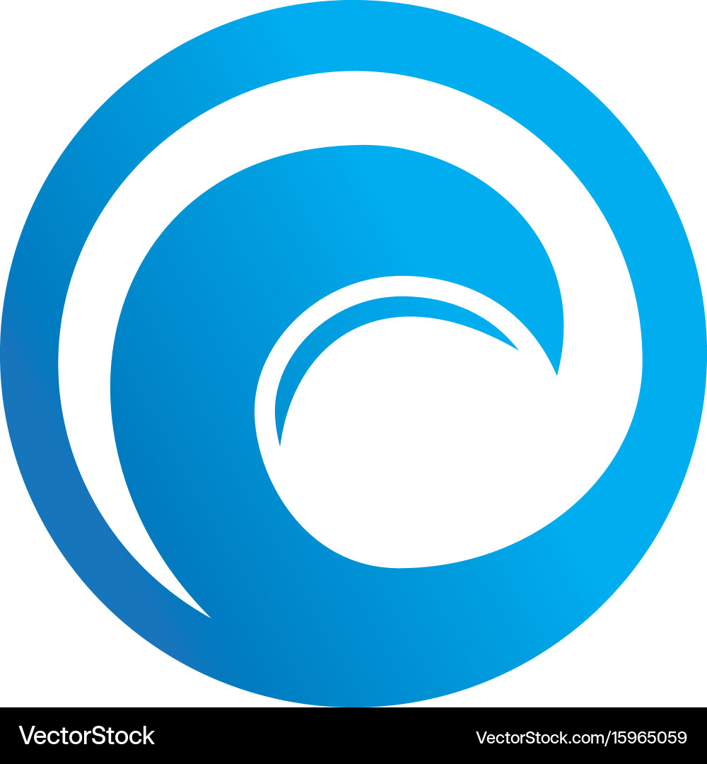 Abstract circle wave logo Royalty Free Vector Image