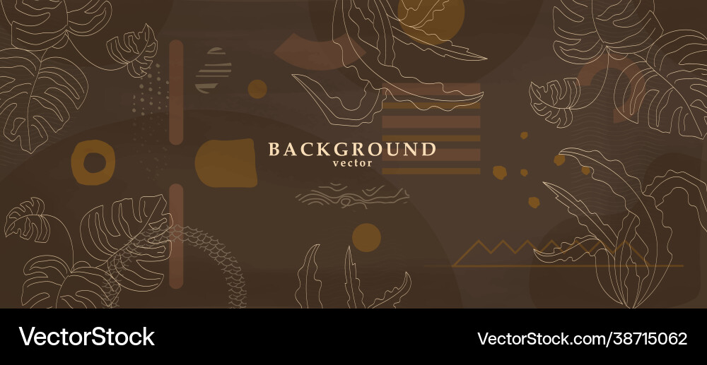 Abstract background art with botanical leaves Vector Image