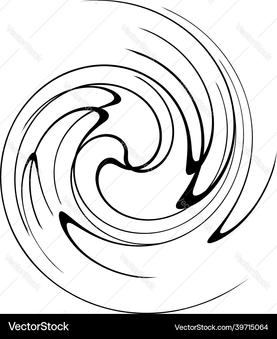 Spiral swirl twirl volute element whirlpool Vector Image