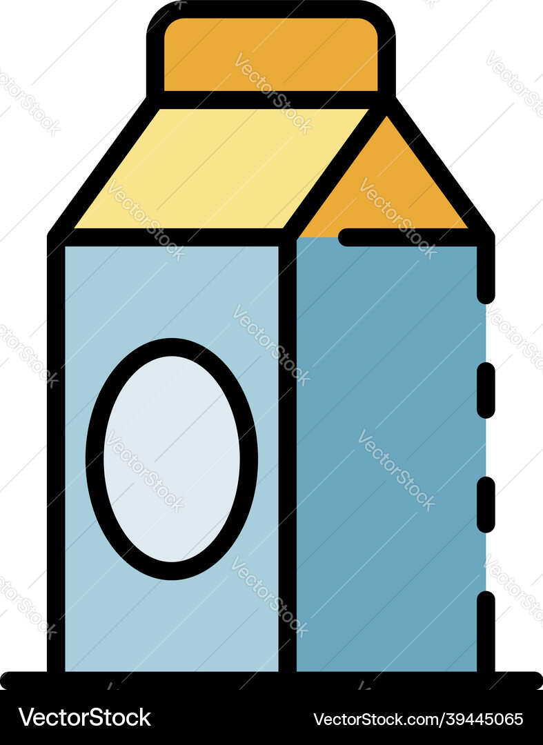 Milk package icon color outline Royalty Free Vector Image
