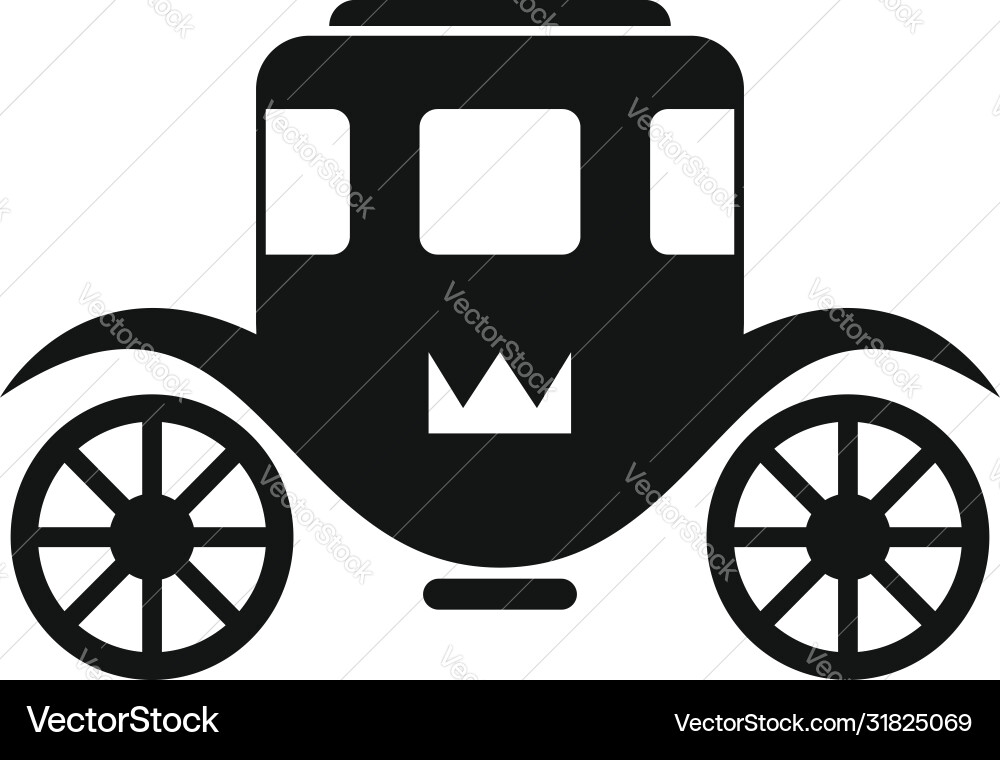 Royal brougham icon simple style Royalty Free Vector Image