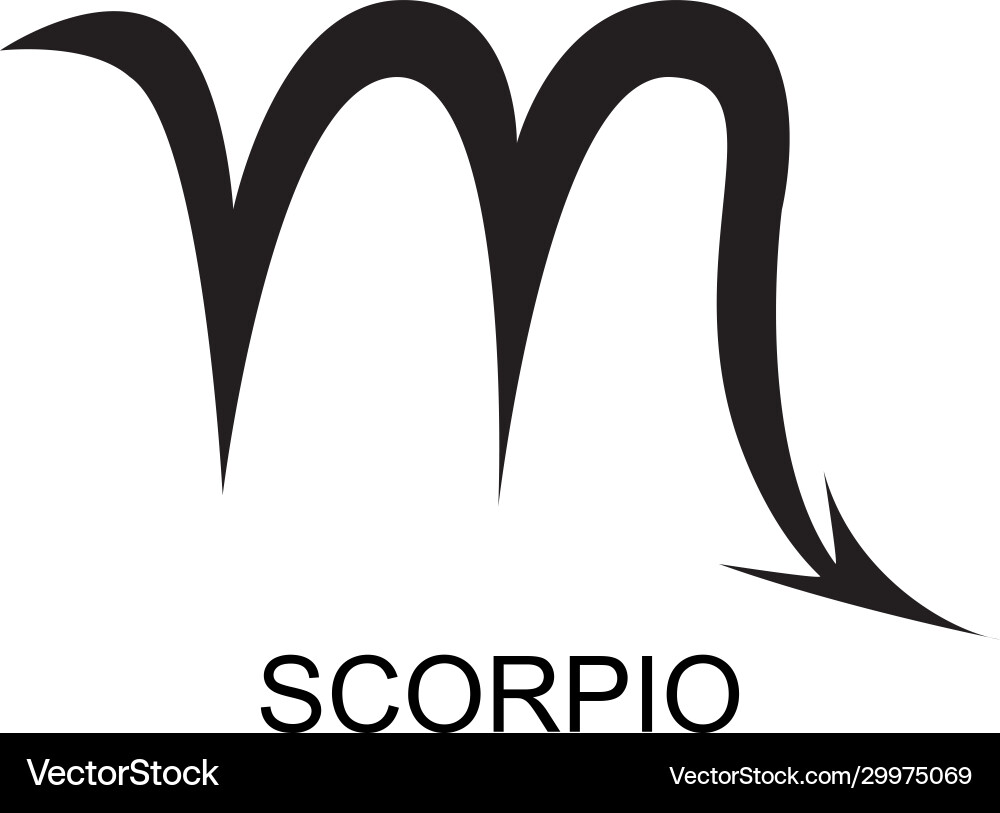 Scorpio sign symbol Royalty Free Vector Image - VectorStock