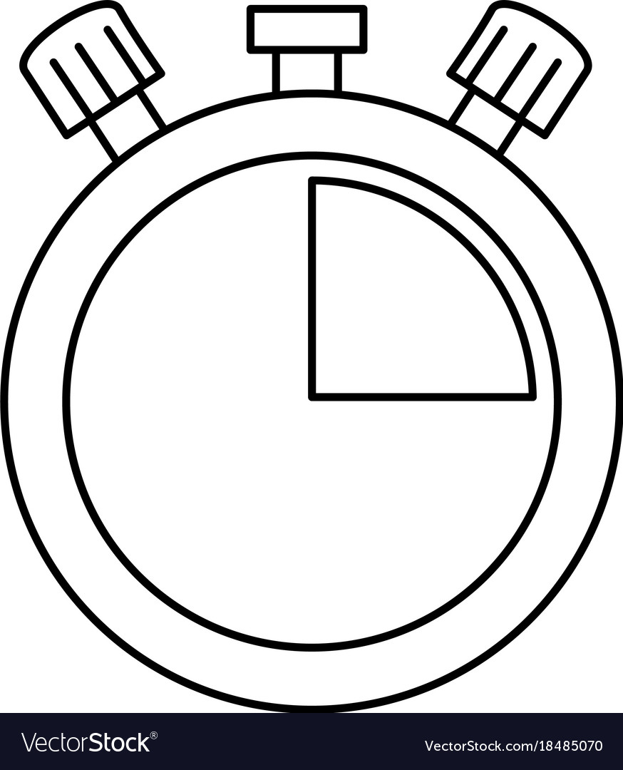 Chronometer timer isolated icon Royalty Free Vector Image