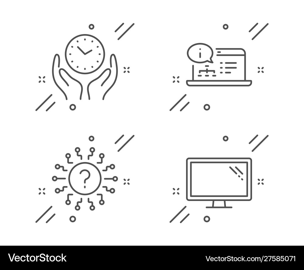 Safe time question mark and online documentation Vector Image