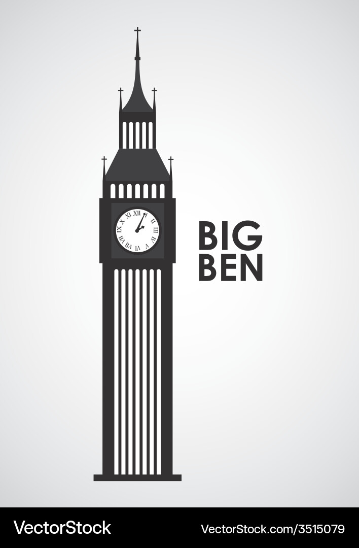 Big ben Royalty Free Vector Image - VectorStock