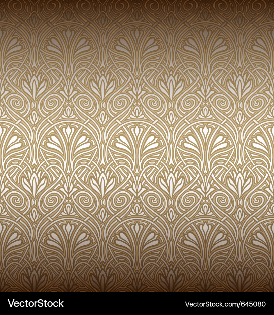 Seamless art nouveau pattern Royalty Free Vector Image