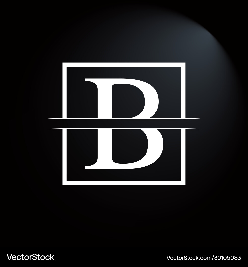 Initial square letter b logo design business Vector Image