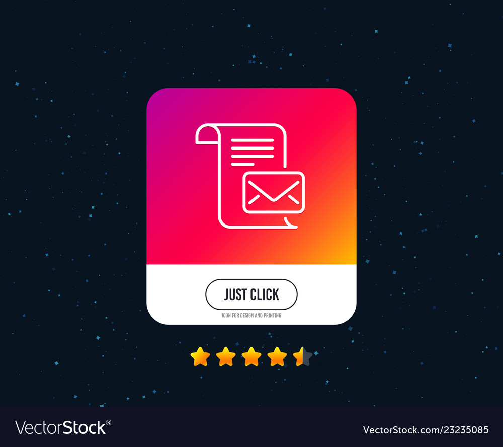 Mail letter line icon read message correspondence Vector Image Mail letter line icon read message correspondence Vector Image