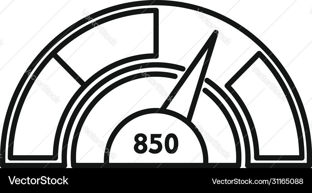 Good meter scale icon outline style Royalty Free Vector