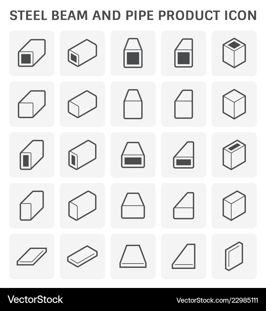 Beam pipe icon Royalty Free Vector Image - VectorStock